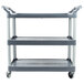Rubbermaid FG409100GRAY Xtra Gray 300 lb. Three Shelf Utility Cart ...