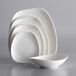 Acopa Nova 24 oz. Cream White Asymmetric Stoneware Bowl - 24/Case