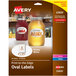 Avery 22820 Easy Peel 2" x 3 1/3" True Print White Glossy Oval Print-to ...