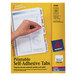 Avery 16280 1 1/4" White Printable Tabs with Repositionable Adhesive ...