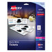 Avery 16154 1 3/4" x 5 1/2" Matte White Printable Tickets with Tear ...