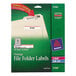Avery 5166 TrueBlock 2/3" x 3 7/16" Orange File Folder Labels - 750/Pack