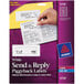 Avery 5735 White Send & Reply Piggyback Labels - 240/Pack