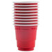 Choice 2 oz. Red Plastic Shot Cup - 50/Pack