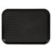 Choice 12" x 16" Black Plastic Fast Food Tray