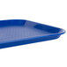 Choice 14" x 18" Blue Plastic Fast Food Tray
