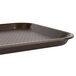 Choice 14" x 18" Chocolate Brown Plastic Fast Food Tray - 12/Pack