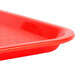 Choice 12" x 16" Red Plastic Fast Food Tray - 12/Pack