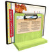 Menu Solutions WDMHS 3" x 7" Lime Wood Tabletop Menu Caddy with Clip