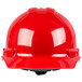 Duo Safety Red Cap Style Hard Hat with 4-Point Ratchet Suspension