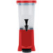 Choice 3 Gallon Red Slim Beverage Dispenser