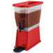 Choice 3 Gallon Red Slim Beverage Dispenser