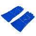 Men's Blue Select Shoulder Split Leather Welder's Gloves with Foam Sock ...