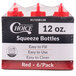 Choice 12 oz. Red Squeeze Bottle - 6/Pack