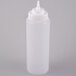 Choice 32 oz. Clear Wide Mouth Squeeze Bottle - 6/Pack