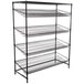 Regency Black Epoxy 5-Shelf Angled Stationary Merchandising Rack - 24 ...
