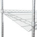 Regency Chrome 5-Shelf Angled Mobile Merchandising Rack - 18" x 48" x 69"