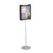 Quartet 7923 44" to 73" Adjustable Silver Pedestal Stand with 8 1/2" x ...