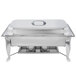 Choice 8 Qt. Folding Chafer with Stainless Steel Cover and Handle
