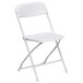 Lancaster Table & Seating White Textured and Contoured Folding Chair