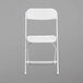 Lancaster Table & Seating White Textured and Contoured Folding Chair
