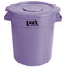 Lavex Janitorial 20 Gallon Purple Round Commercial Trash Can ...