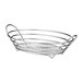 Tablecraft H7176 Oval Chrome Plated Basket - 13 7/8" x 10 3/4" x 3 1/4"