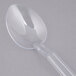 11" Clear Polycarbonate 1.5 oz. Solid Salad Bar / Buffet Spoon