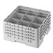 Cambro 9S434151 Soft Gray Camrack Customizable 9 Compartment 5 1/4 ...