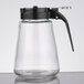 Tablecraft 1371BK 12 oz. Glass Modern Syrup Dispenser with Black ABS ...