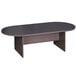 Boss N135-DW Driftwood Laminate 71" x 35" Oval Conference Table