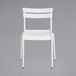 Lancaster Table & Seating White Powder Coated Aluminum Outdoor Side Chair