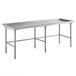Regency 30" x 96" 16-Gauge Type 304 Stainless Steel Sorting Table