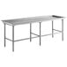 Regency 30" x 96" 16-Gauge Type 304 Stainless Steel Sorting Table