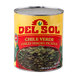 Del Sol #10 Can Diced Green Chile Peppers - 6/Case