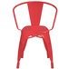 Lancaster Table & Seating Alloy Series Red Metal Indoor / Outdoor ...