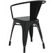Lancaster Table & Seating Alloy Series Black Metal Indoor / Outdoor ...