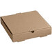 Choice 10" x 10" x 2" Kraft Corrugated Plain Pizza / Bakery Box - 50/Case