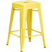 Lancaster Table & Seating Alloy Series Yellow Stackable Metal Outdoor ...