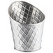 Tablecraft 10042 Lattice 10 oz. Angled Stainless Steel Fry Cup