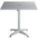 Lancaster Table & Seating 36" x 36" Silver Powder-Coated Aluminum ...