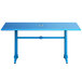Lancaster Table & Seating 32" x 60" Blue Powder-Coated Aluminum Dining ...