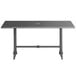 Lancaster Table & Seating 32" x 60" Gray Powder-Coated Aluminum Dining ...