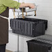 Choice 25 1/4" x 15 1/2" x 12 1/8" Stackable Black Chafer Tote ...