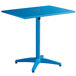 Lancaster Table & Seating 24" x 32" Blue Powder-Coated Aluminum Dining ...
