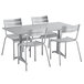 Lancaster Table & Seating 32" x 60" Silver Powder-Coated Aluminum ...