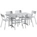 Lancaster Table & Seating 32" x 60" Silver Powder-Coated Aluminum ...