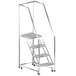 Ballymore SS420 4-Step Stainless Steel Rolling Step Stool with Spring ...