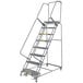 Ballymore 083214 M-2000 Series 8-Step Gray Steel Rolling Safety Ladder ...