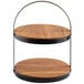 Tablecraft 10719 Two Tier Round Wood Acacia Display Stand - 11 3/4" x ...